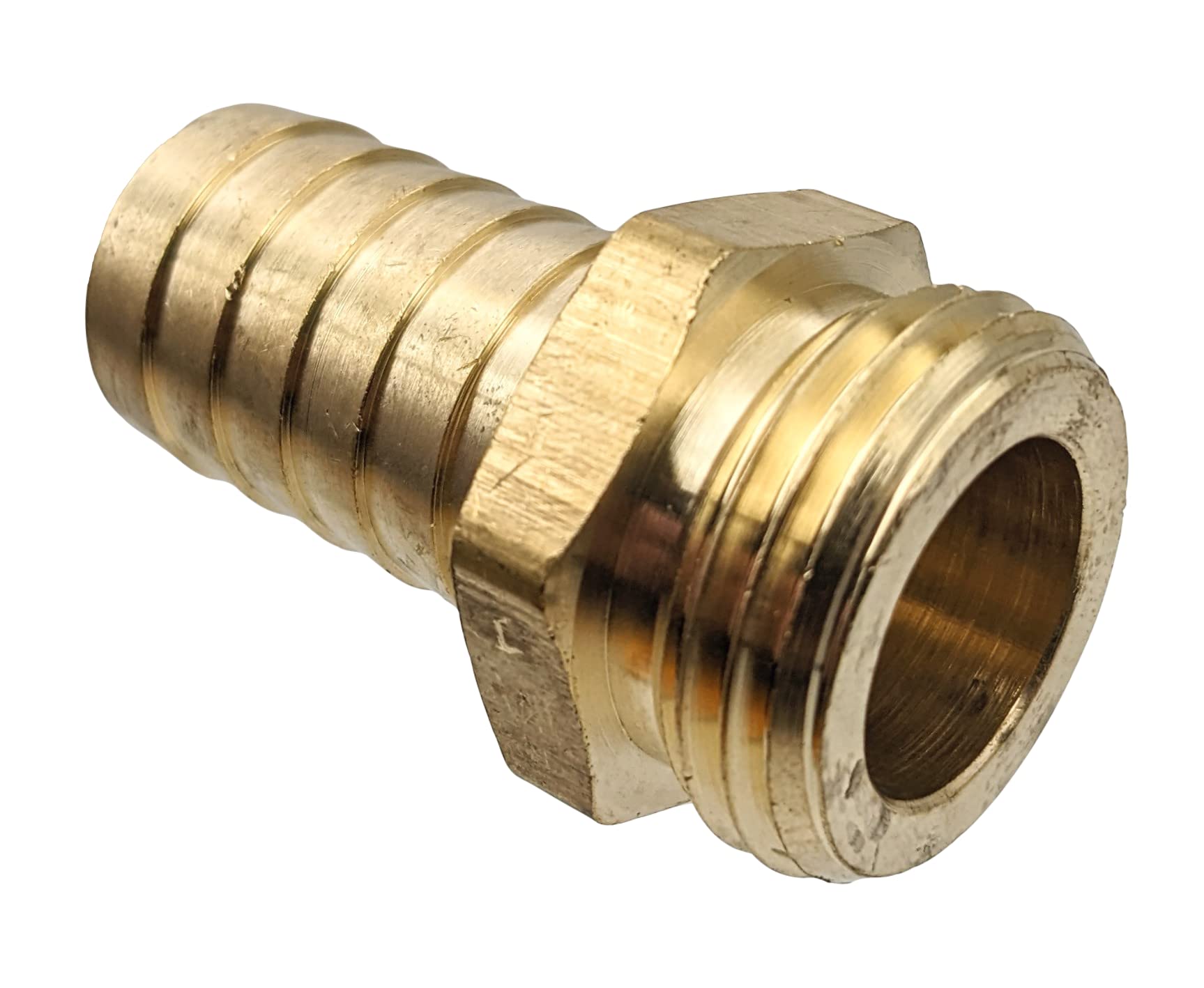 Snapklik.com : Brass Garden Hose Adapter Fitting, 3/4” Barb And 3/4 ...