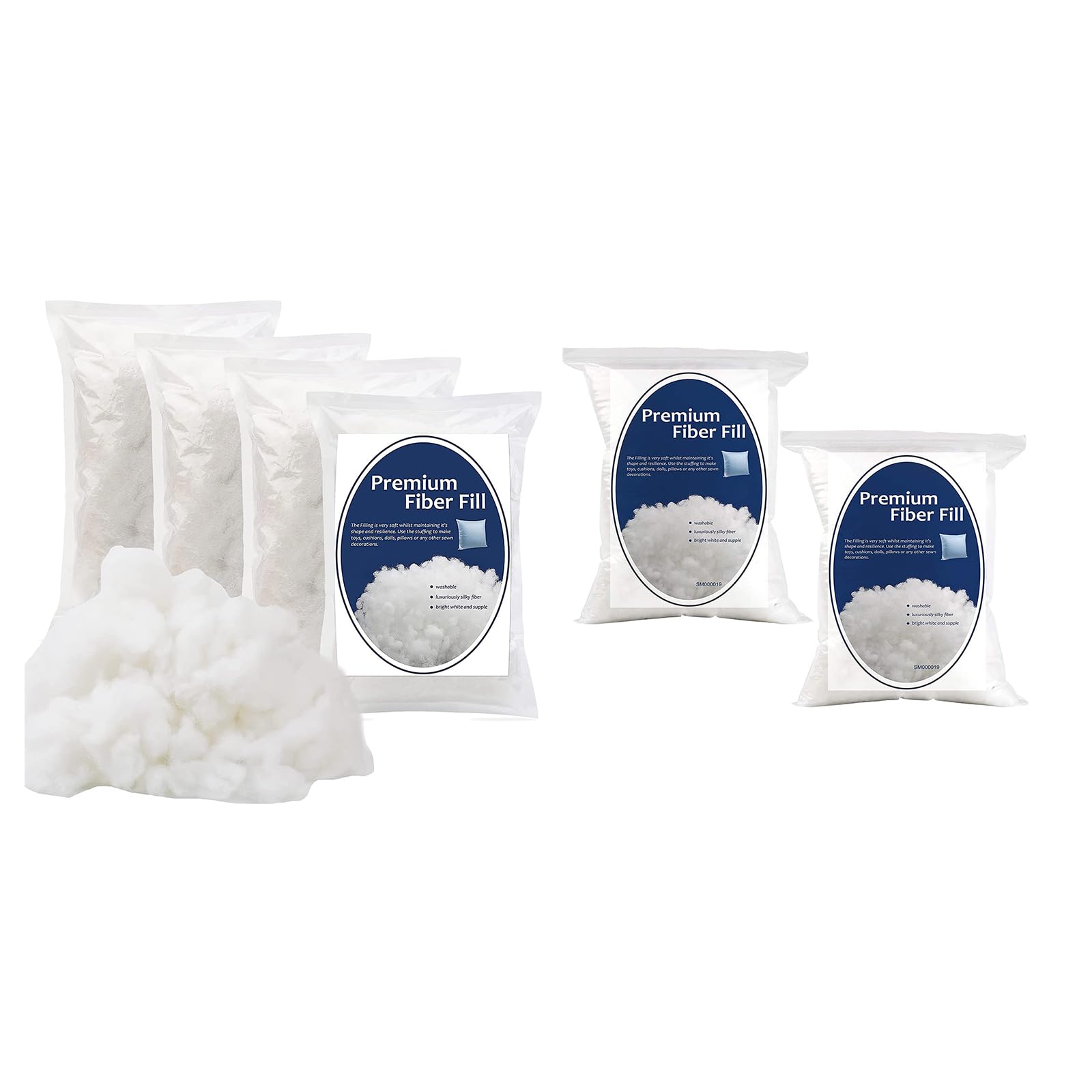 Buy Bupete 900g/31.7oz Polyester Fiber Fill, Premium Fiber Fill ...