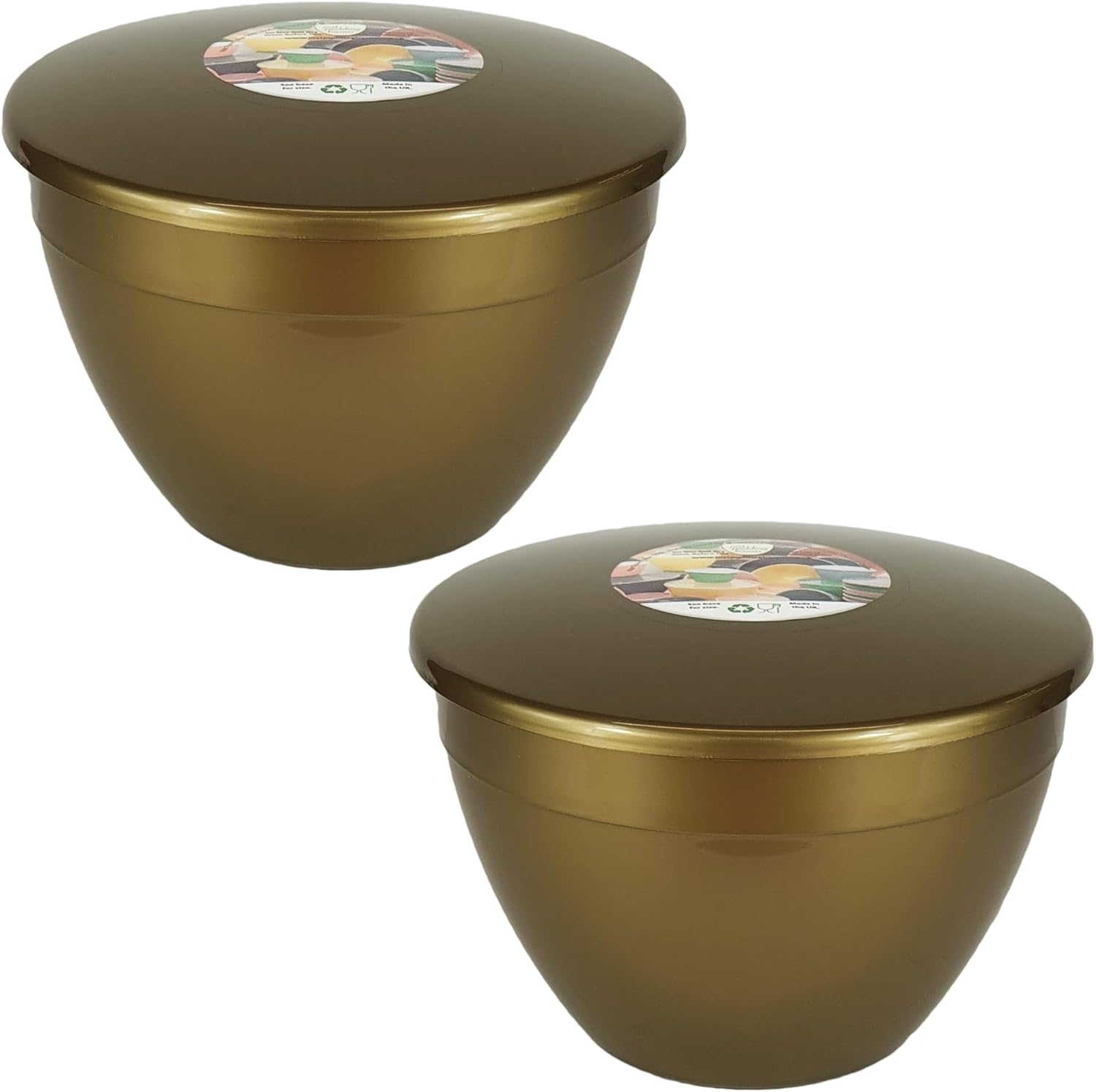 Amazon.com: 40 fl oz Pudding Mold and Lid Gold Colored Reusable Food ...