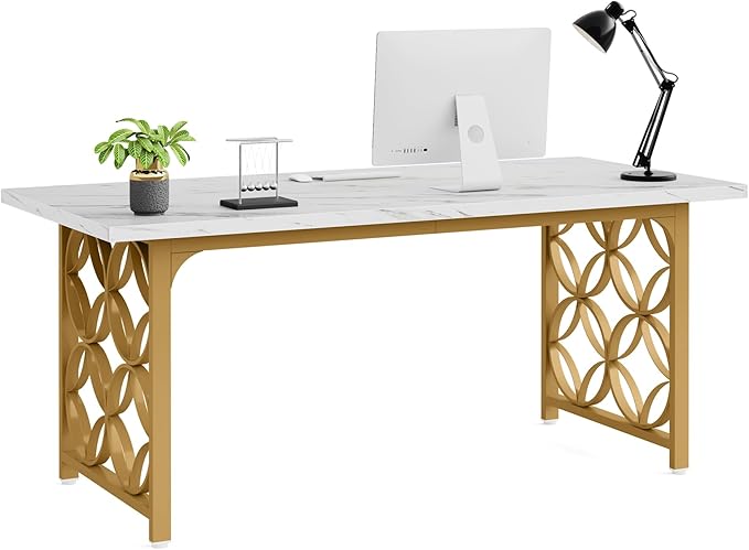 Amazon.com: Tribesigns 63-inch Executive Desk, Modern Office Desk with ...