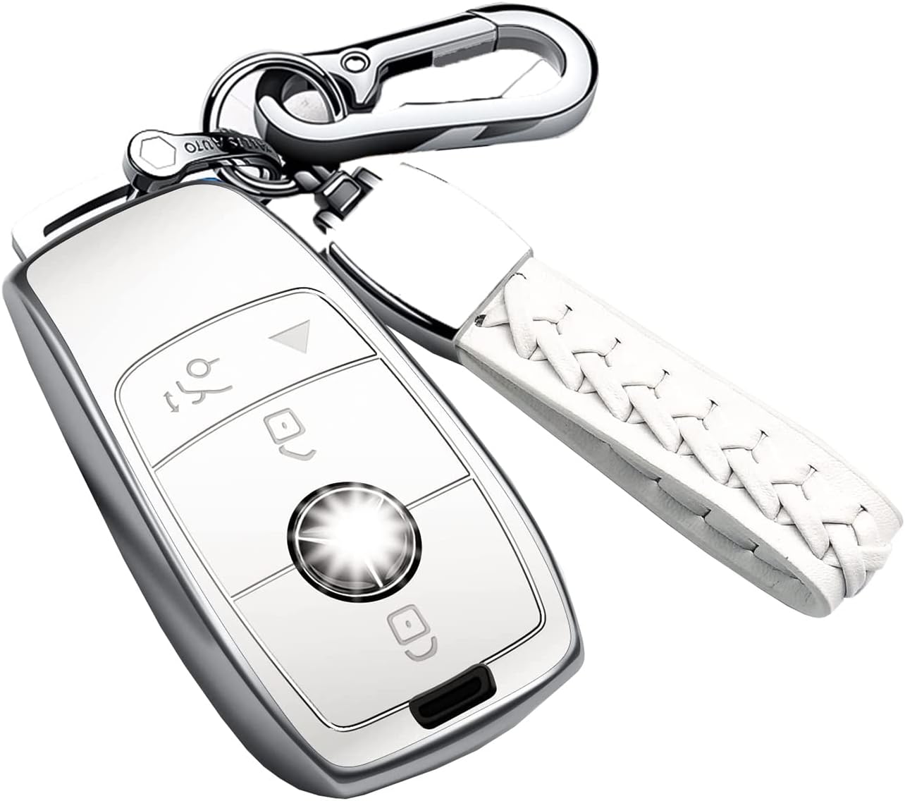 Amazon.com: Tukellen for Mercedes Benz Keychains with Key Fob Cover ...