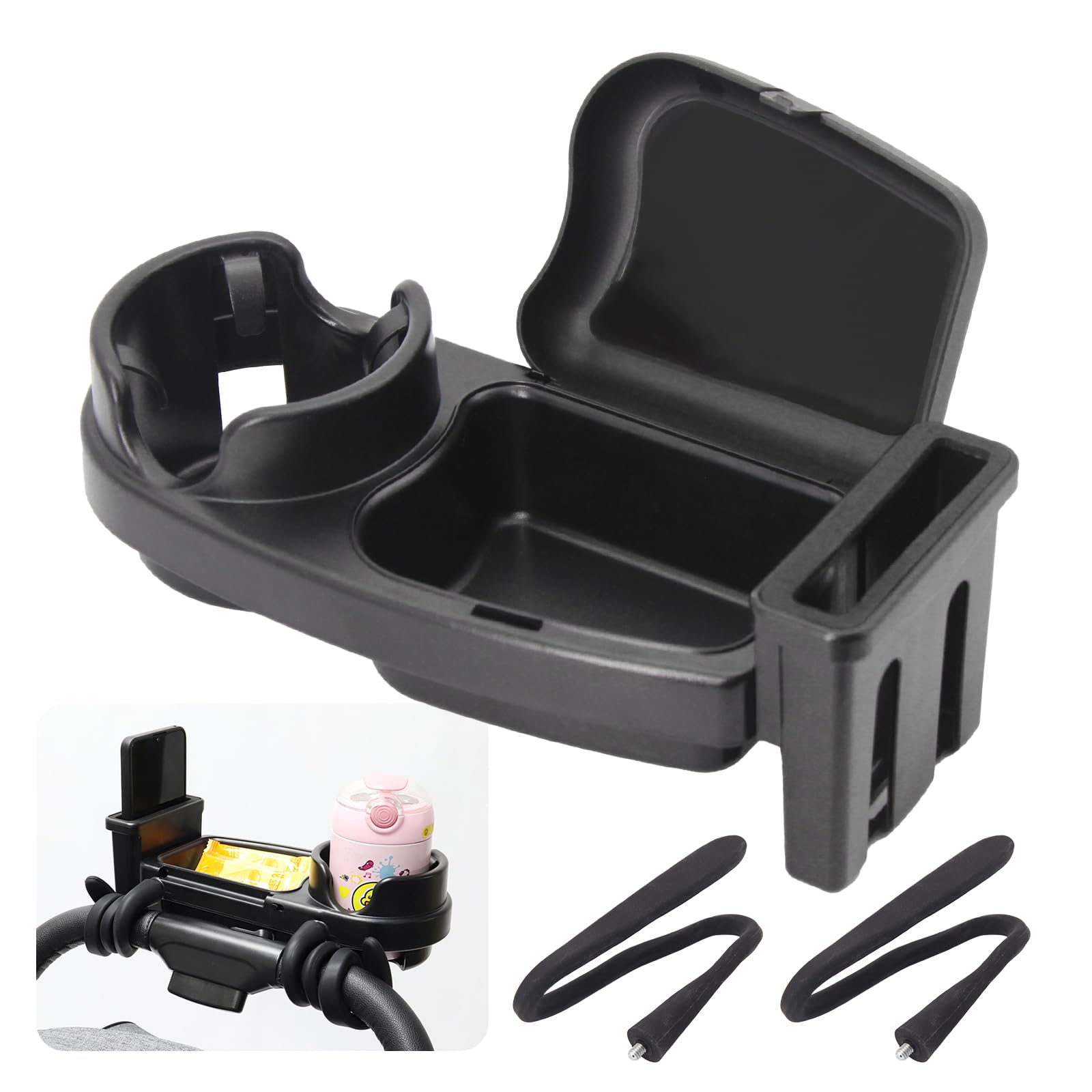 Amazon.com: Universal Stroller Snack Tray, Cup Holder Tray with ...