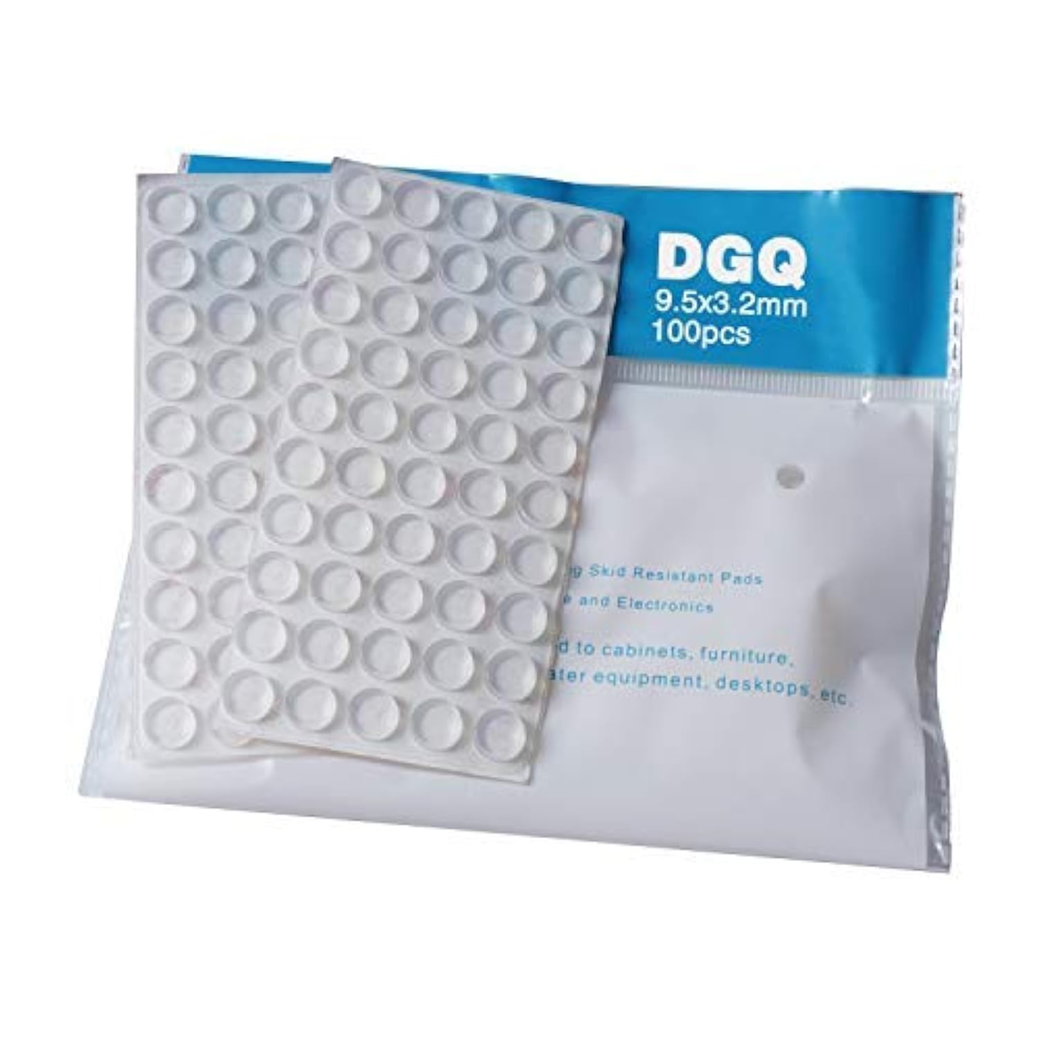 100Pack Clear Round Self-Adhesive Rubber Pad Silicon Bumpers 3/8" for ...