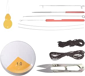 Amazon.com: uxcell Beading Needle Set Threading Tools with Threader ...