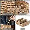 Amazon.com: Vagusicc Wicker Storage Basket, Set of 2 Hand-Woven Paper ...