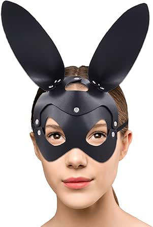 Amazon.com: Sxglamr Woman Leather Cat Mask Costume Bunny Fox Masks ...