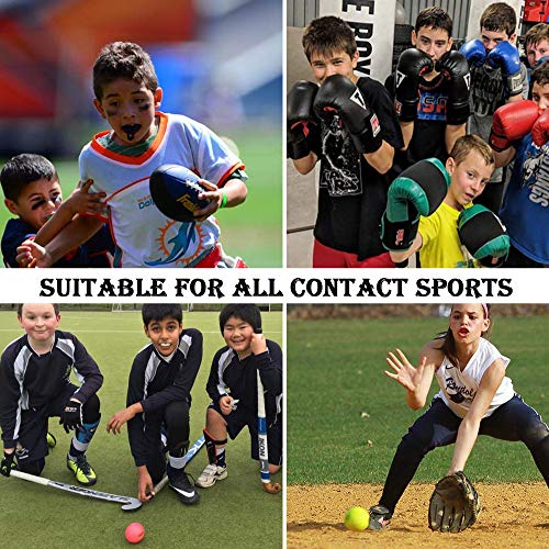 LEMIKAI Youth Mouth Guard Sports Mouth Guard for Kids Double Colored ...
