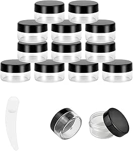 12 pcs 5 Gram/5ml Jars with 1 Mini Spatulas, Sample Pots, Mini Jars ...
