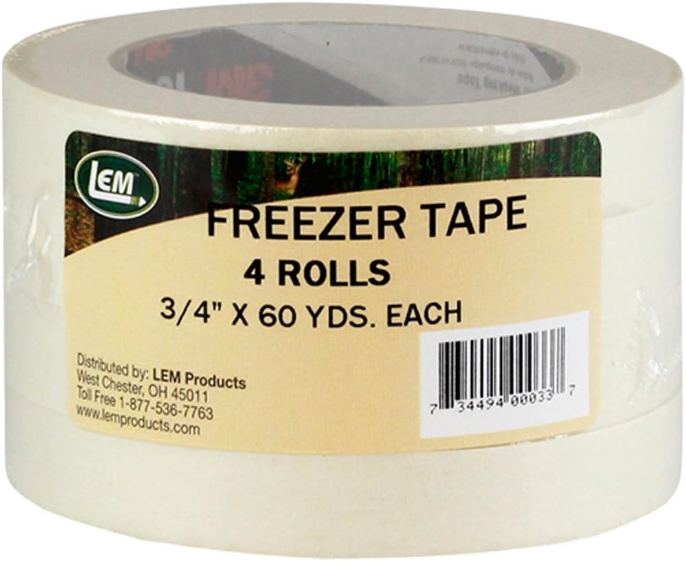 Amazon.com: LEM Products Freezer Tape, 60 Yards Per Roll, 4 Count ...