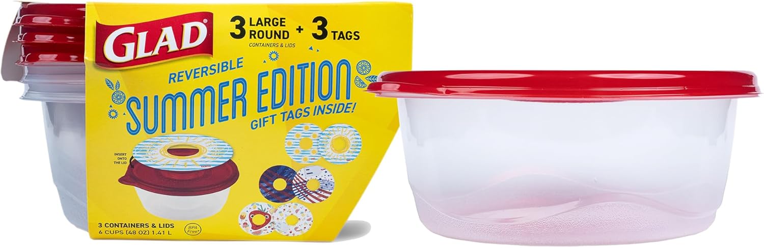 Amazon.com: Glad Food Storage Containers, GladWare Summer Edition with ...