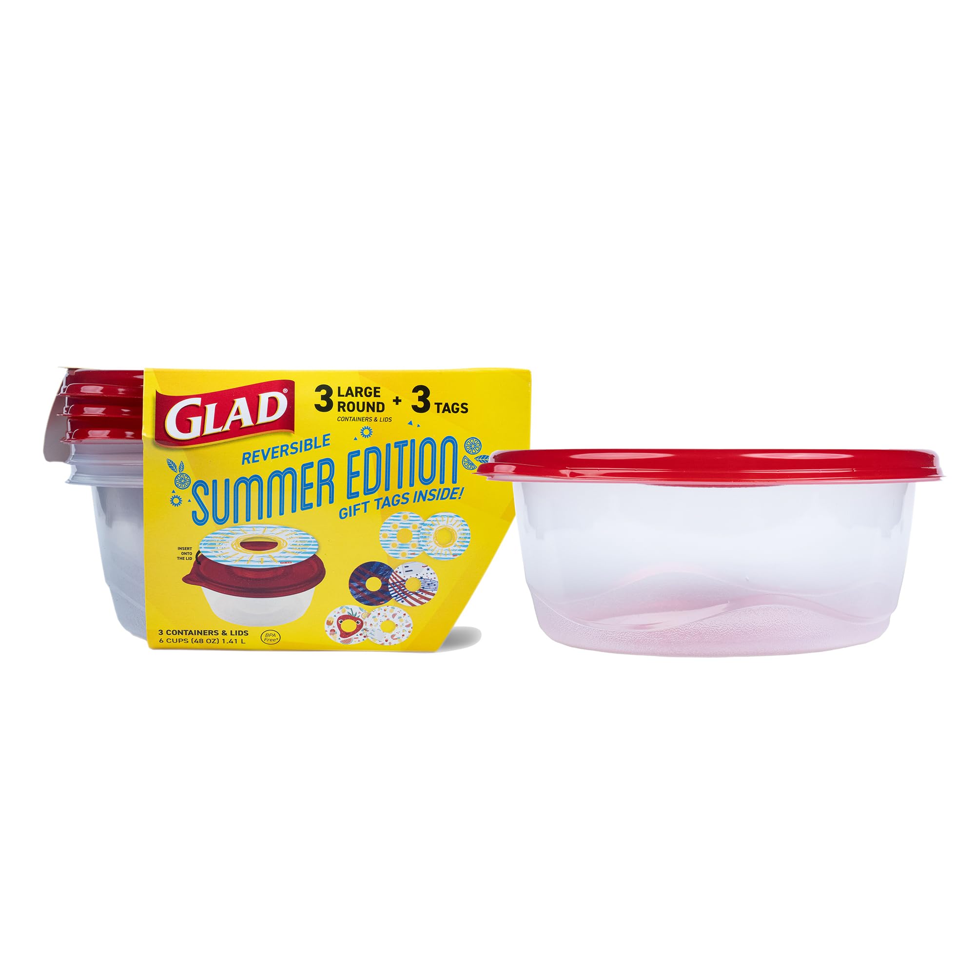 Amazon.com: Glad Food Storage Containers, GladWare Summer Edition with ...