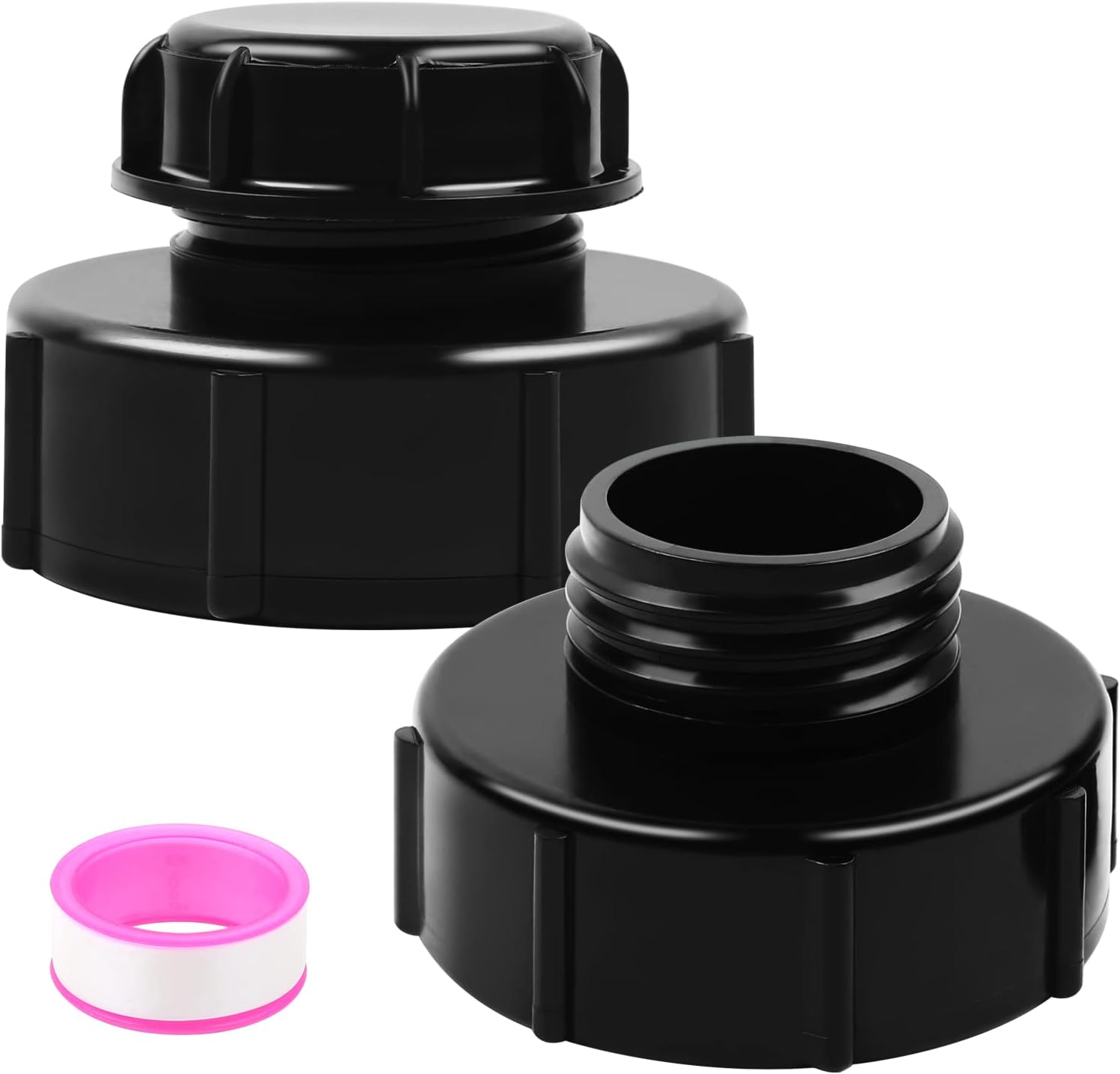 MaxEarn 2Stk IBC Tank Adapter mit Tankabdeckung, S100x8 Zu Reduzierung ...