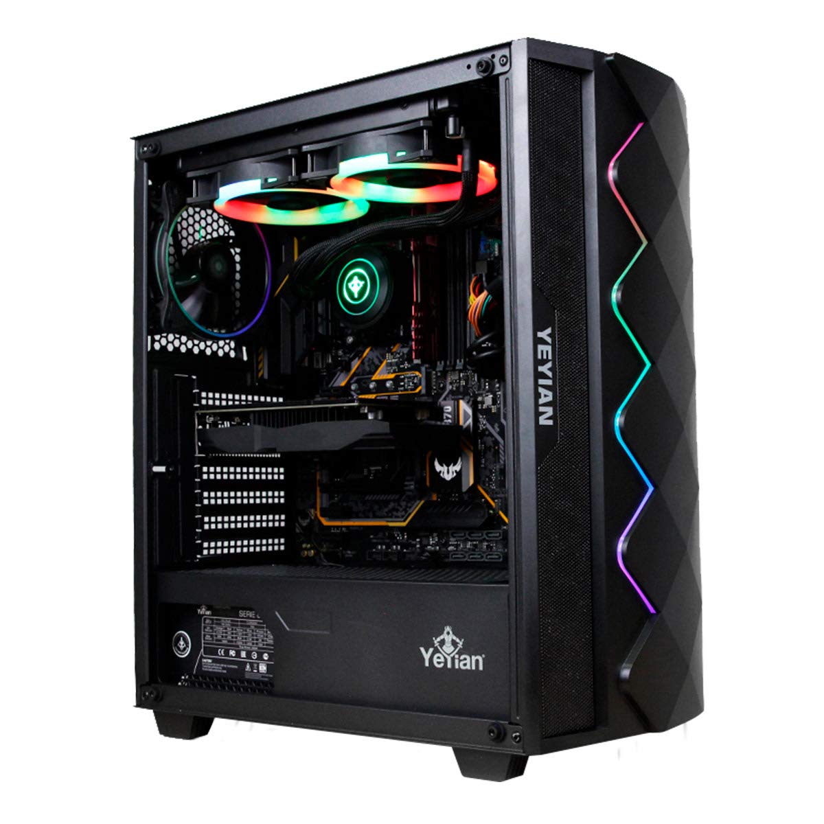 Buy YEYIAN Gaming PC Case Abyss 2500, Mid-Tower, ATX, M-ATX, ITX, EATX ...