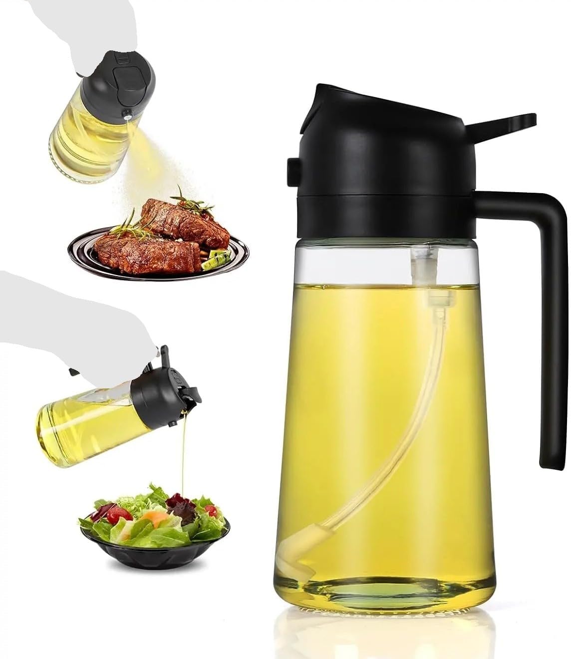 Amazon.com: AZZS 16oz Olive Oil Dispenser Bottle, Oil Sprayer for ...
