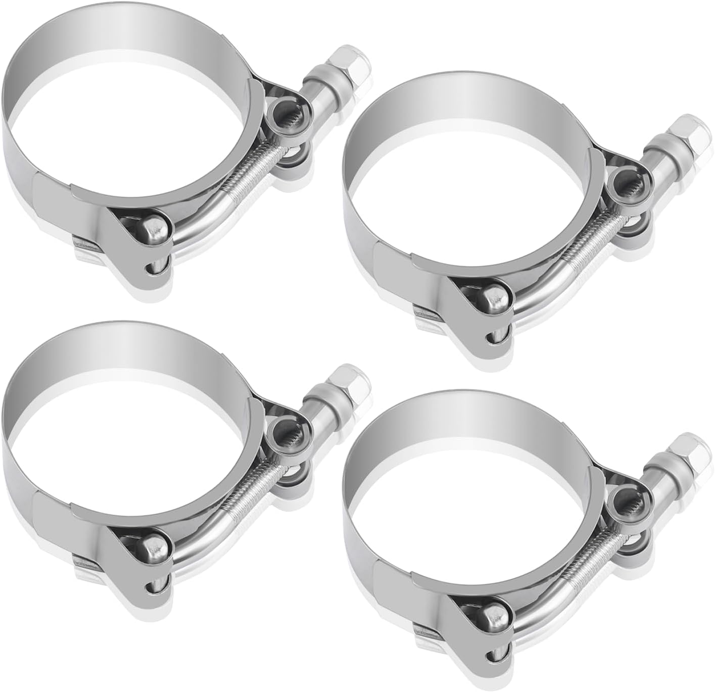 Amazon.com: 4PCS 2" T Bolt Hose Clamps,Stainless Steel Radiator Hose Clamps Adjustable 58mm-65mm ...