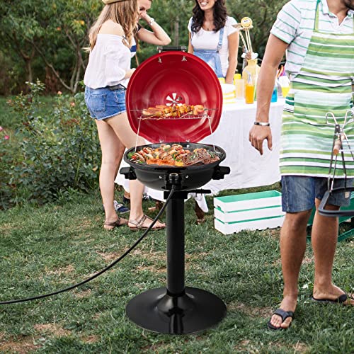 HAPPYGRILL 1600W Electric Grill Outdoor BBQ Grill with Warming Rack for ...
