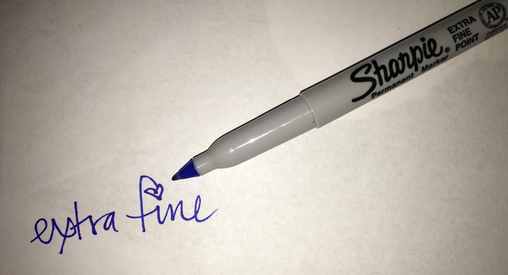 Amazon.com : SHARPIE Permanent Markers, Extra-Fine Point, Blue, Box of ...