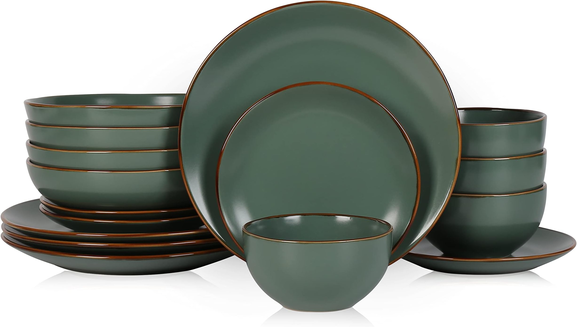 Amazon.com: Sango Nova Black 16-Piece Dinnerware Set, Service for 4 ...