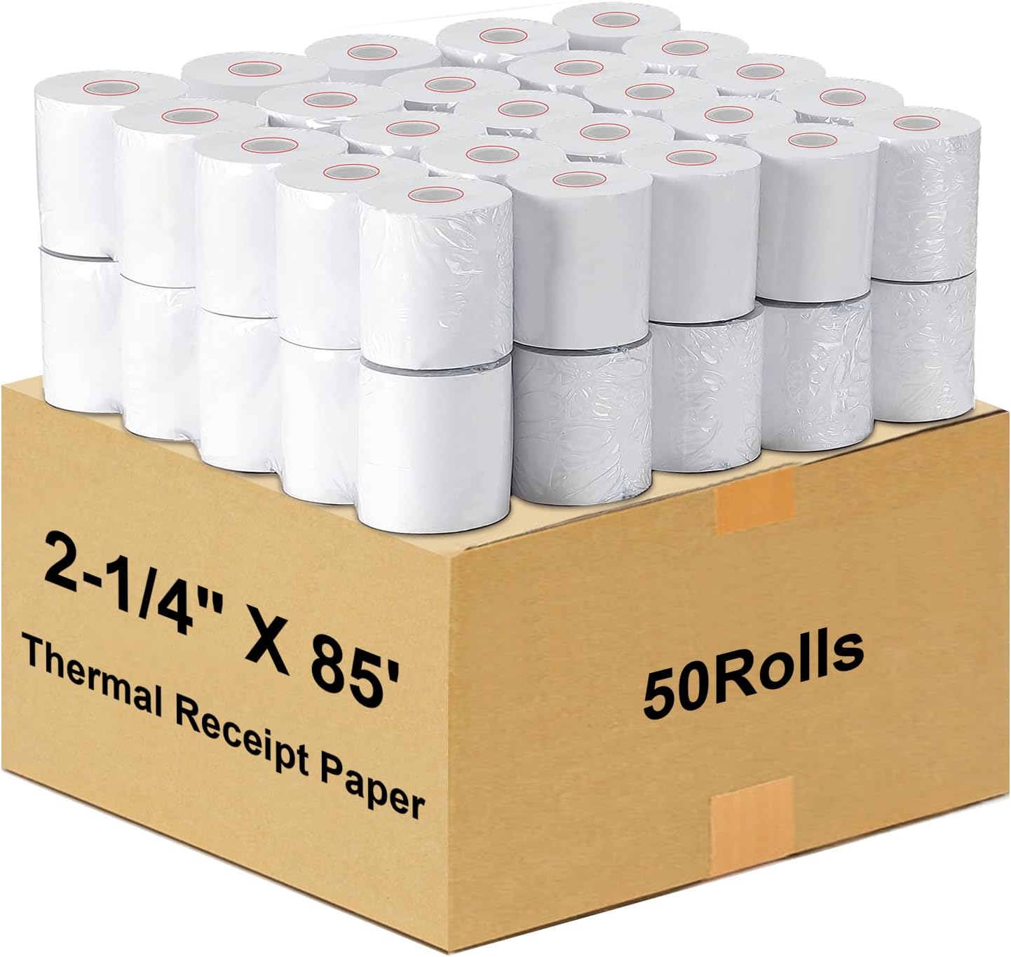 Amazon.com : 2 1/4" x 85' White Thermal Paper Credit Card & Cash ...