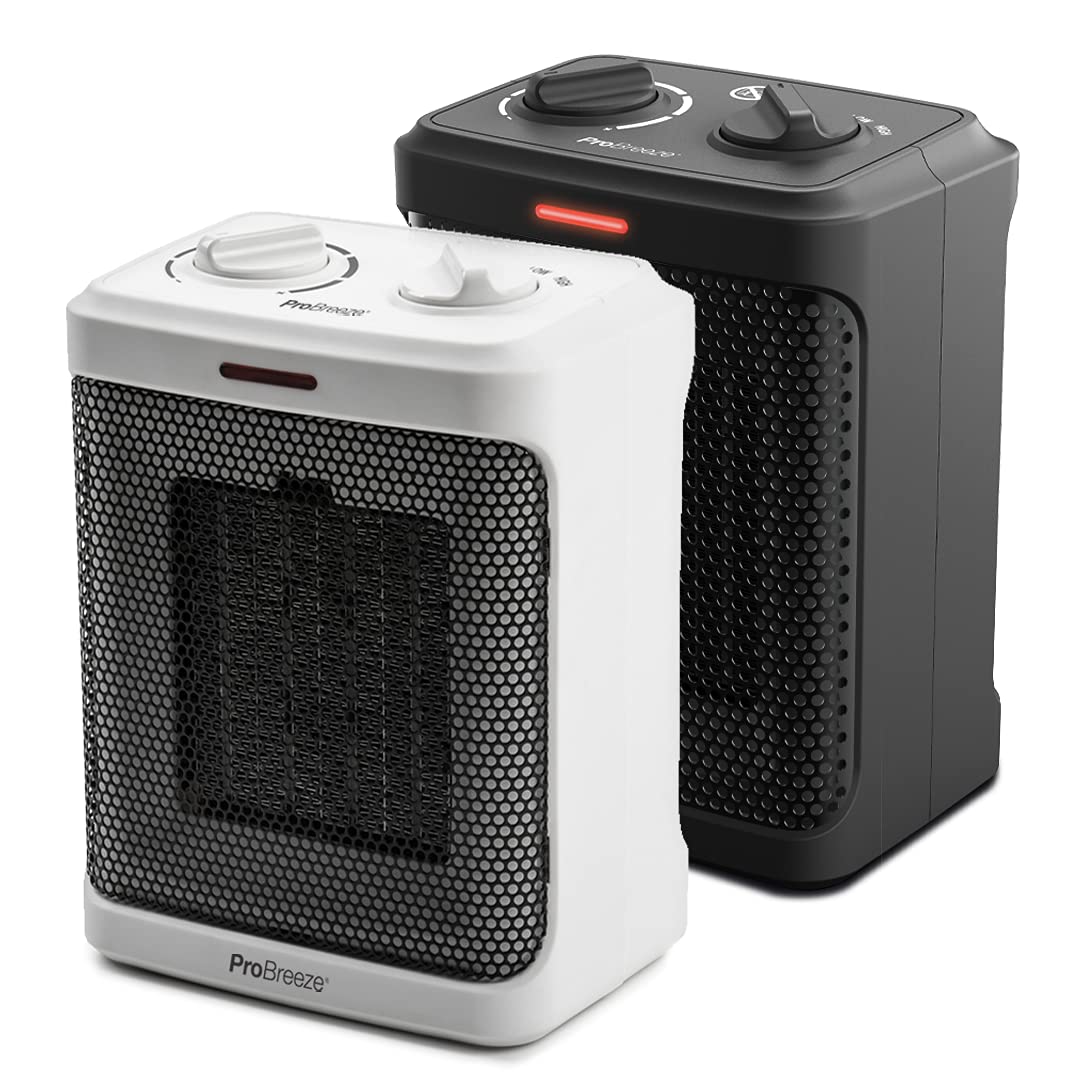 Pro Breeze Space Heaters Black & White – 1500W Electric Heaters with 3 ...