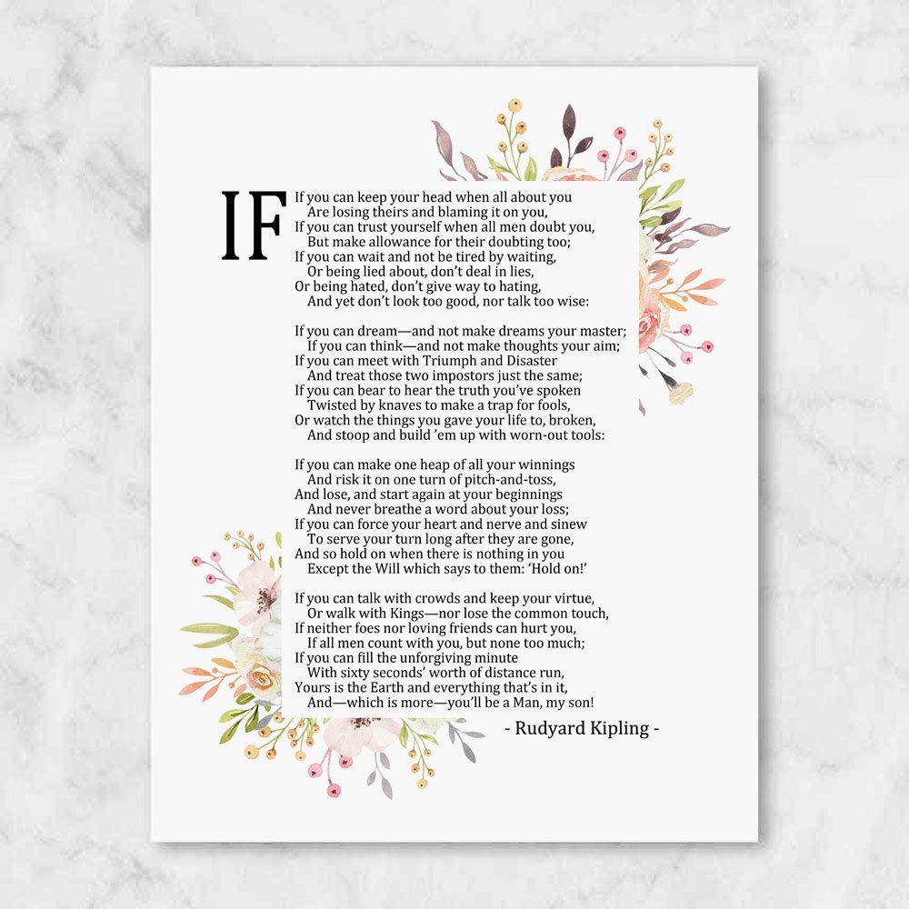 If Poem Art Print Nice Poem If Poem Decor Office | Desertcart Japan