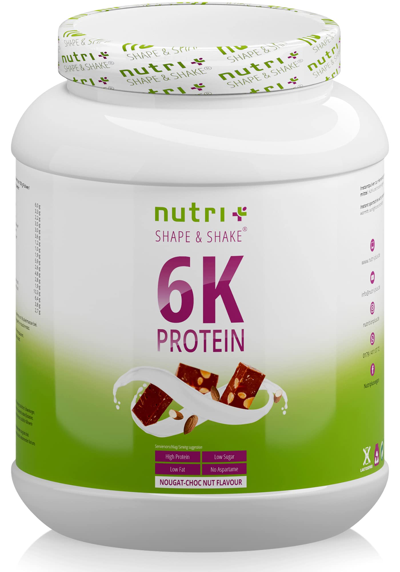 Buy Protein Concentrate High Protein NUT Nougat 1kg - Iso Protein ...