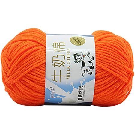 Amazon.com: oAutoSjy 2 Pack Soft Milk Cotton Yarn Skeins Wool Yarn for ...