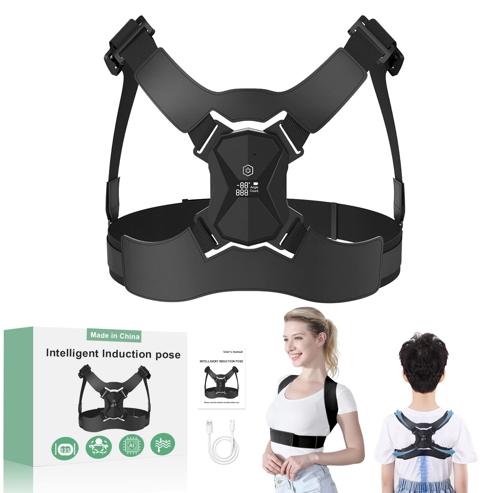2 x RAW Customer Returns Jalan Upgraded Smart Sensor Posture Corrector ...