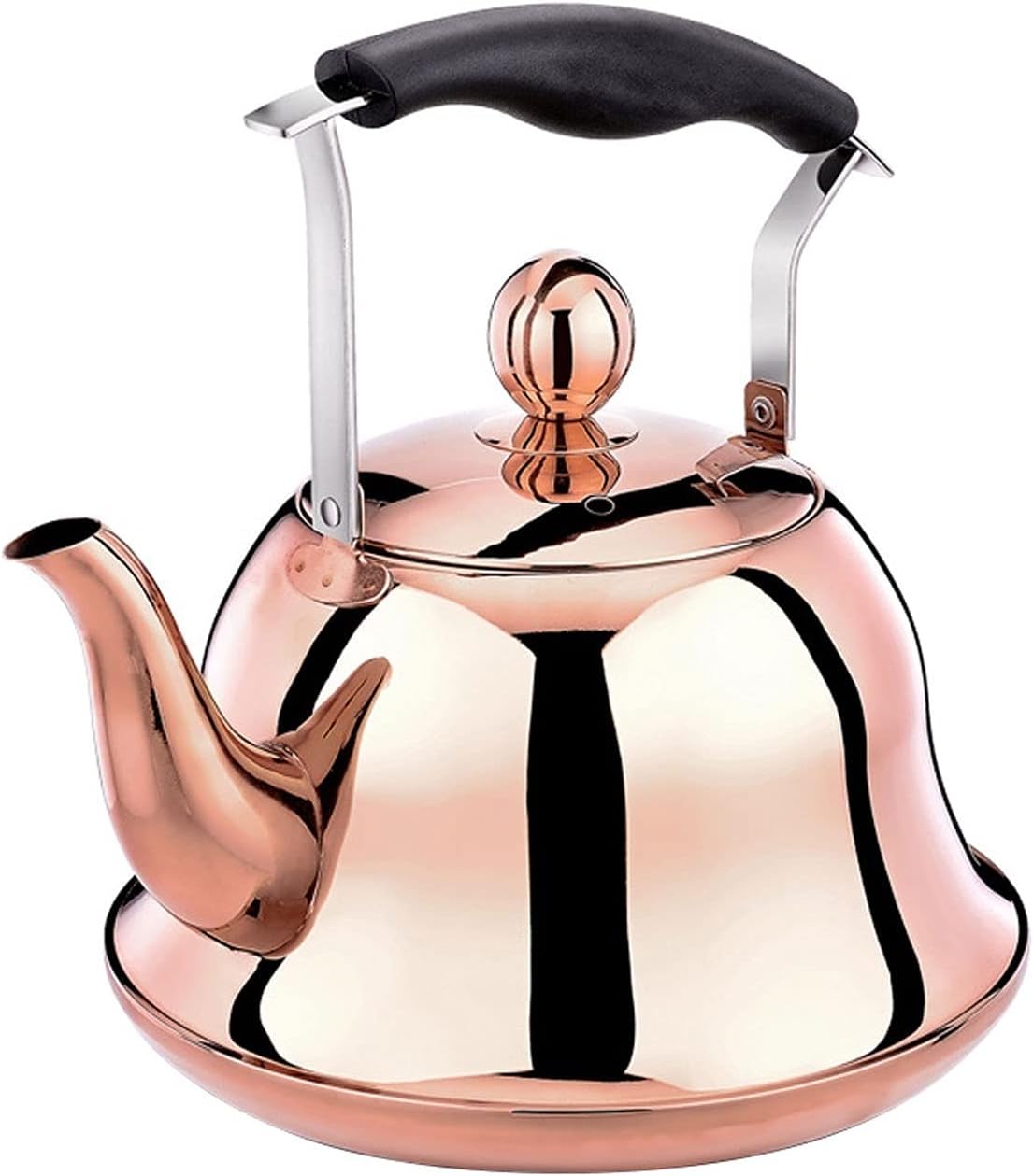Amazon.com: TIMOBISS Rose Gold Tea Kettle Stovetop Whistling Stainless ...