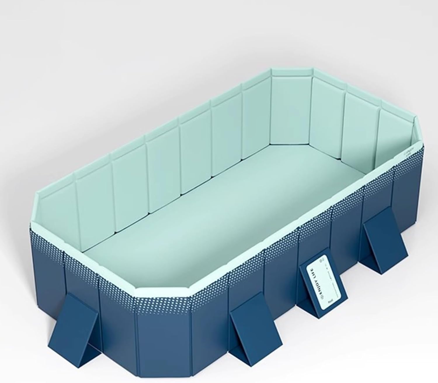 Piscinas para adultos azul verde, piscina rectangular sobre el suelo ...