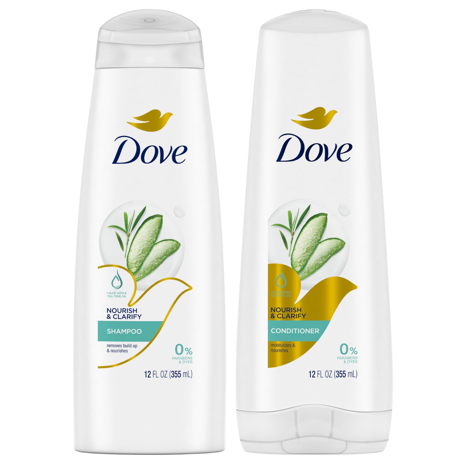 Amazon.com : Dove Clarifying Shampoo & Conditioner Set, Nourish ...