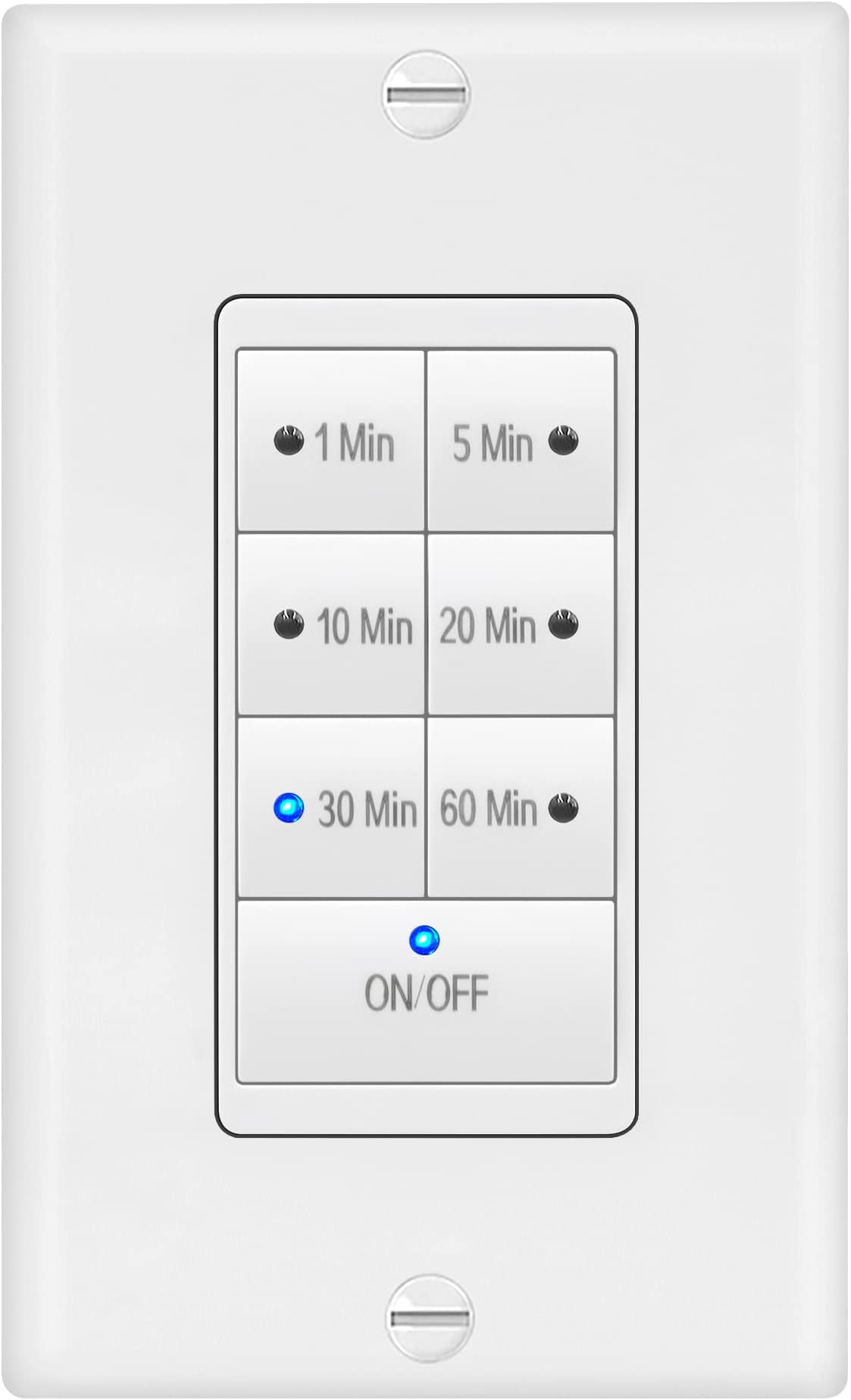 Amazon.com: UltraPro In-Wall Push-Button Timer Switch 2 Pack, 5-15-30 ...