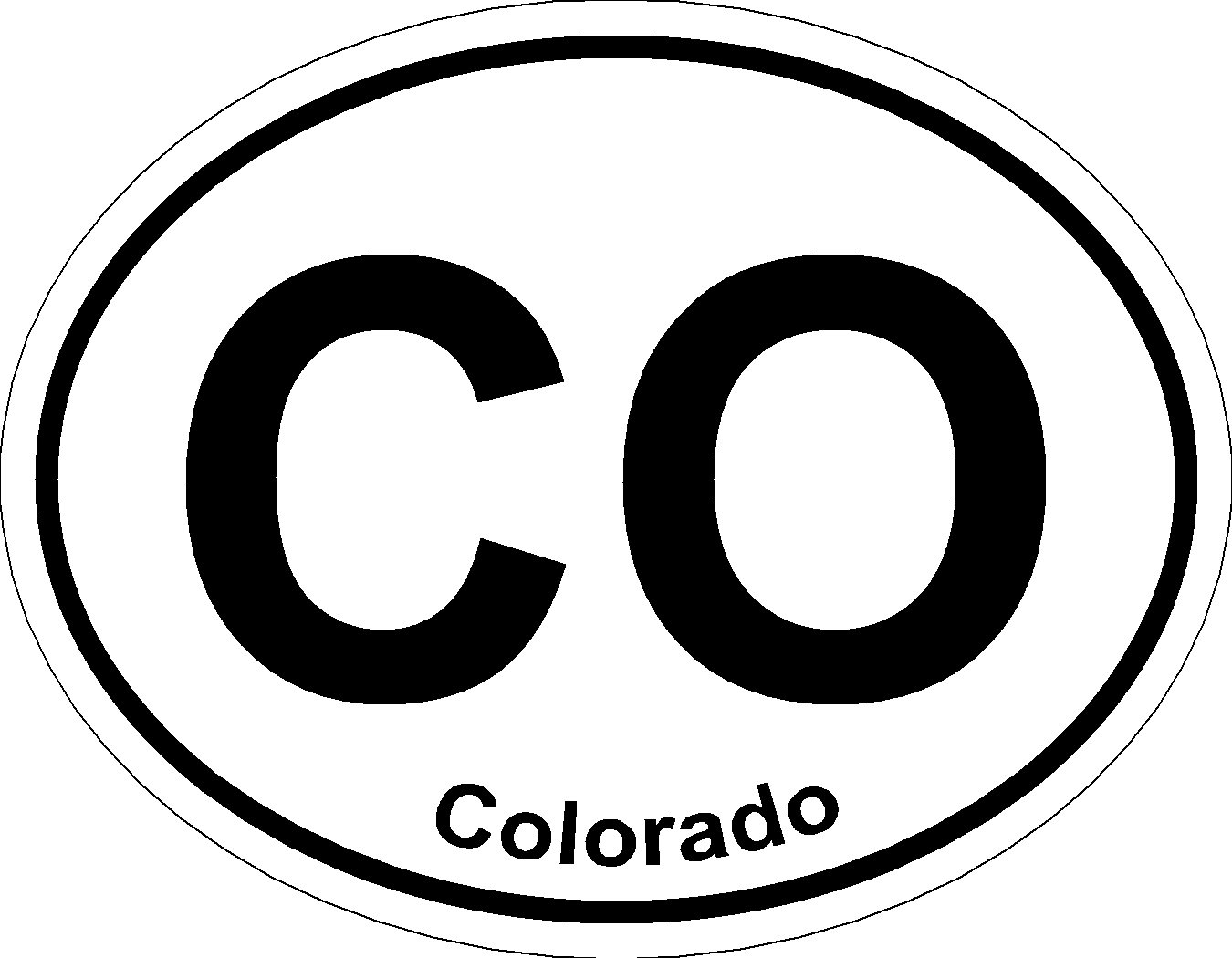 Amazon.com - Oval (Colorado); State Bumper Sticker