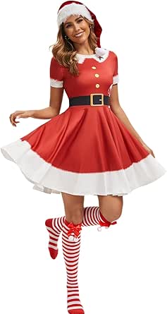 Amazon.com: YTWS Ugly Christmas Funny Dress for Women 3D Print Short ...