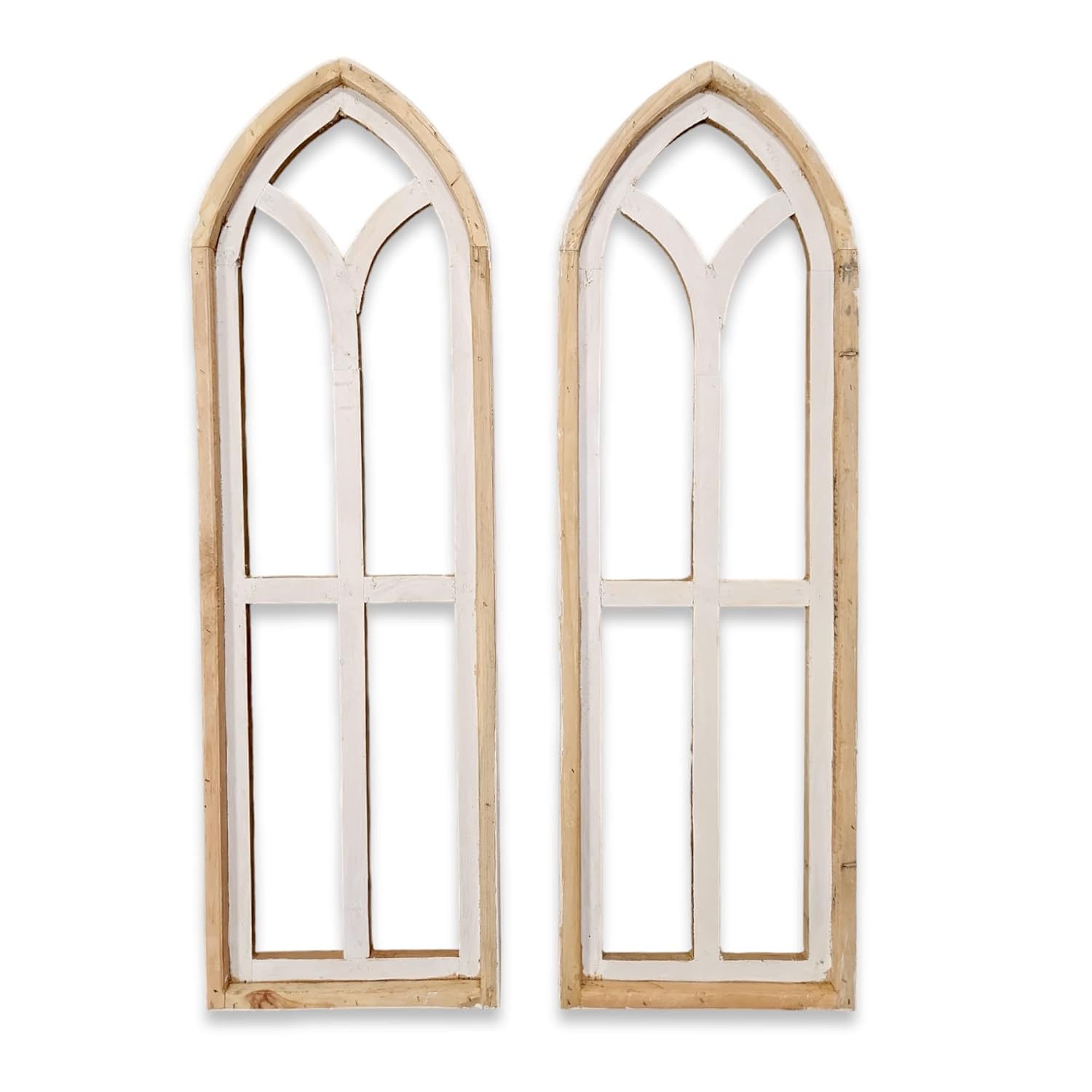 Amazon.com: Farmhouse Wooden Wall Windows Ivory Point Medium 32.5 ...