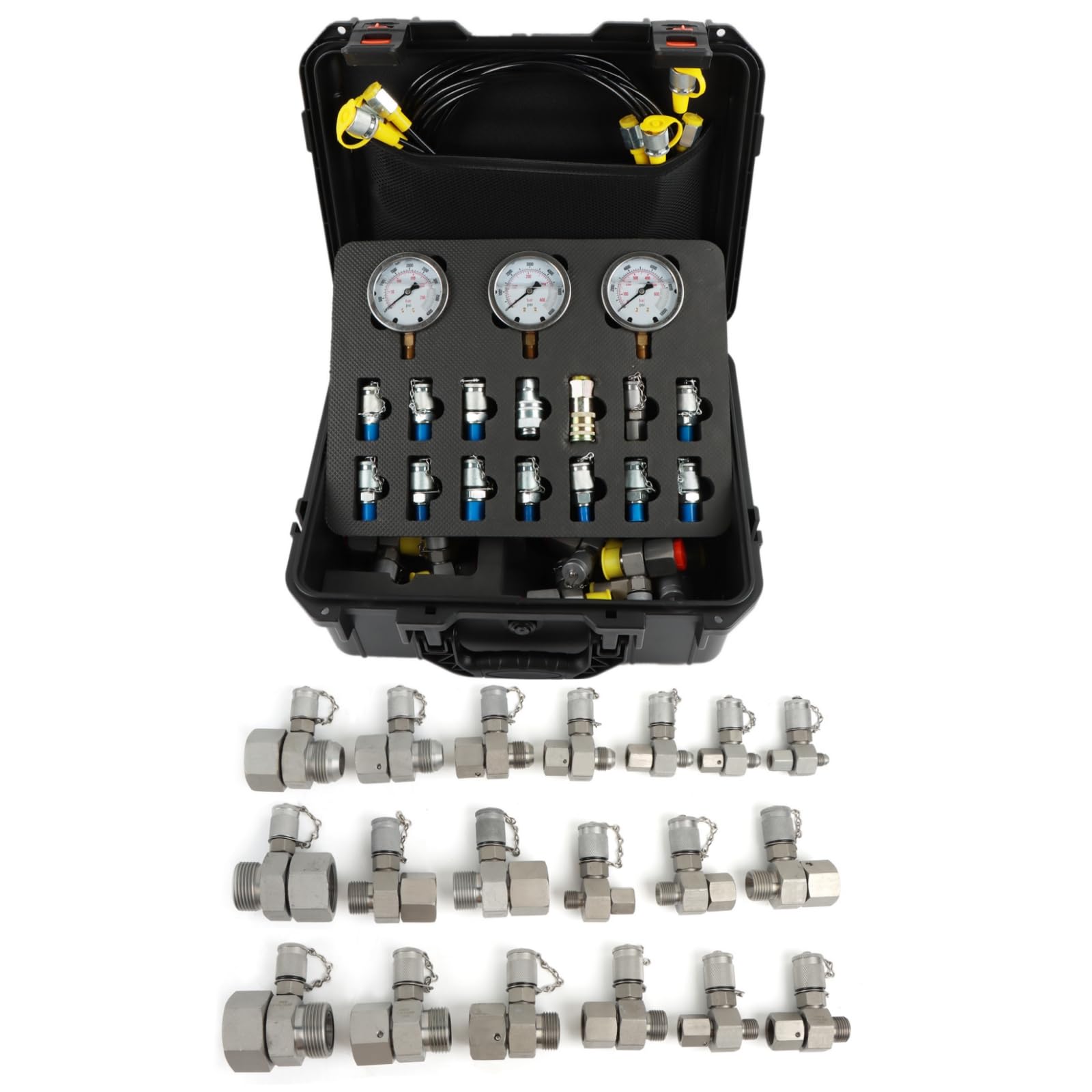 IMELBUFF Hydraulic Pressure Test Coupling Kit, JIC BSPP ORFS Hydraulic ...