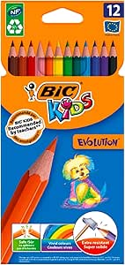 Bic Kids Evolution Ecolutions Crayons De Couleur, Coloris Assortis, 12 unités : Amazon.fr: Jeux ...