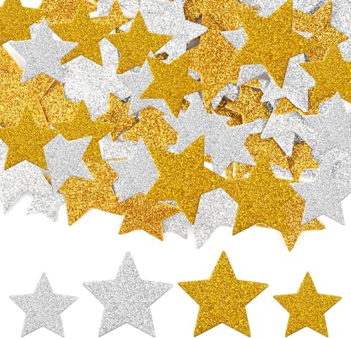 Amazon.com: Mybbshower 1.5 inch Gold Glitter Adhesive Star Stickers for ...