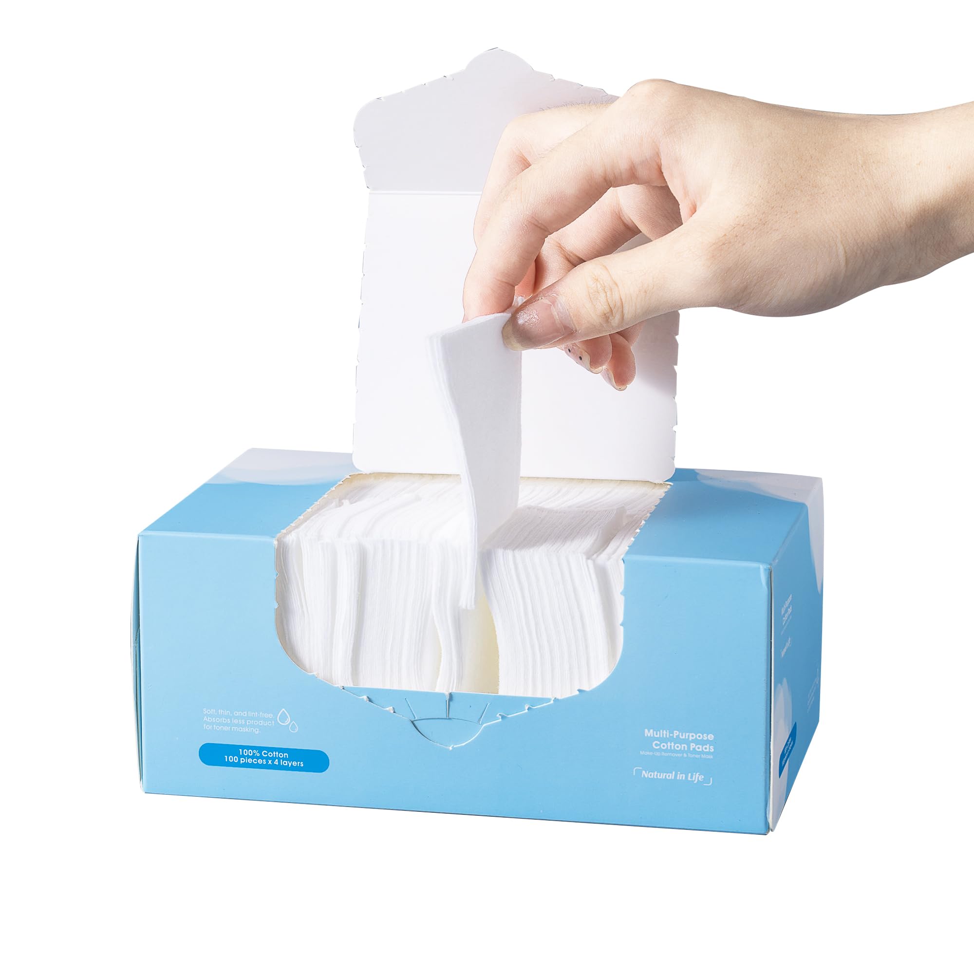 Amazon.com: SHINO Multi Purpose Cotton Pads for Face, 4-Layer Cotton ...