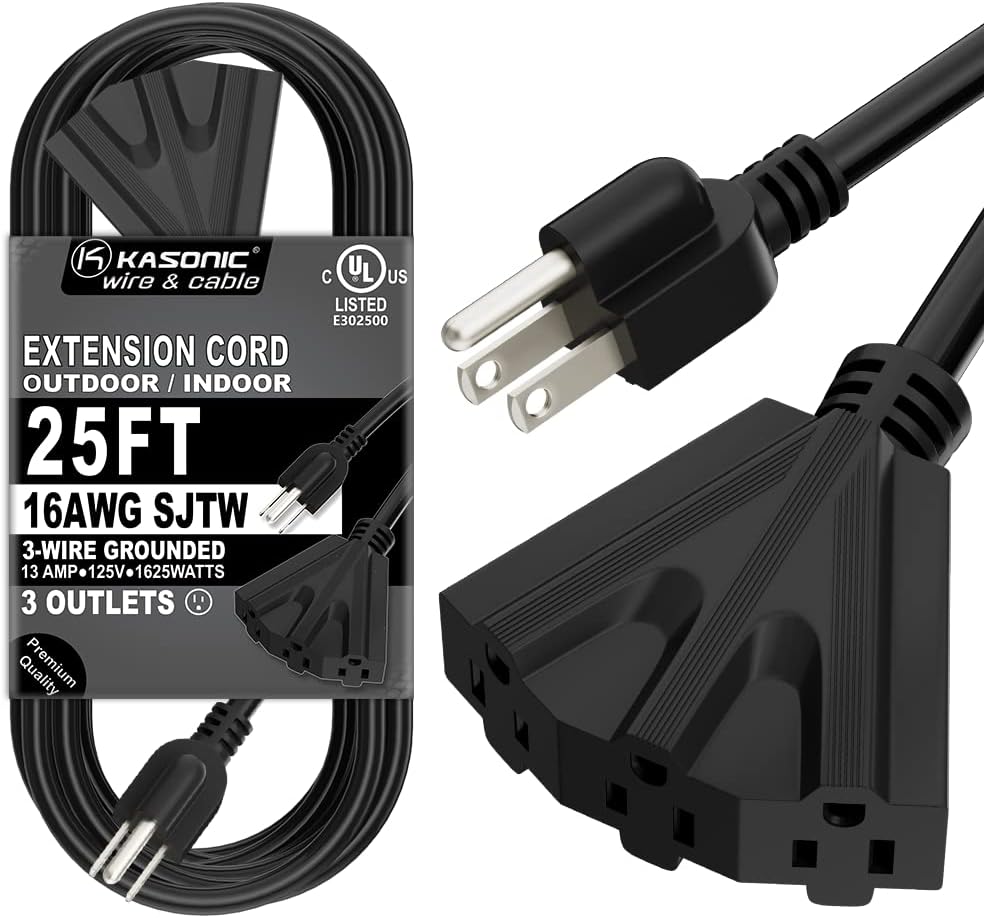 Amazon.com: 14/3 Gauge Heavy Duty Outdoor Extension Cord 10 FT, 90 ...