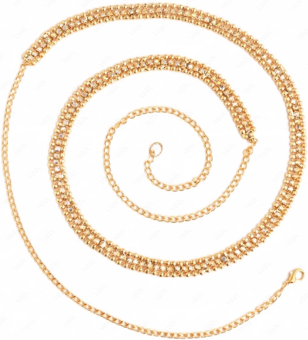 Amazon.com: VAMA Golden Belly Hip Body Chain Waist Sari Kamar Belt ...