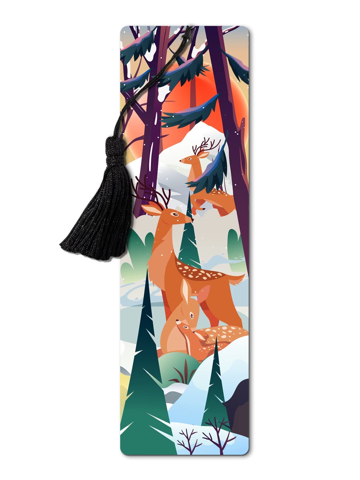 Lentikart 3D Lenticular Bookmark | 2 x 6 in with Tassel | Deer Jungle ...