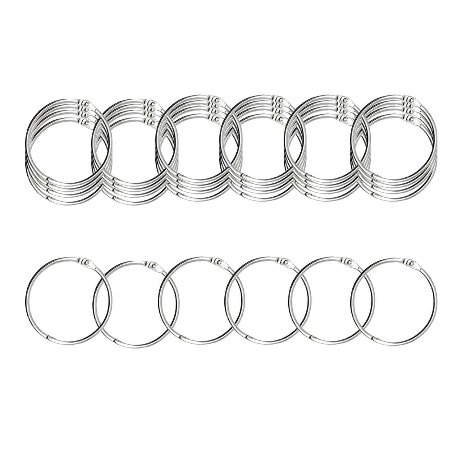 Snapklik.com : Metallic Loose Leaf Binder Rings, Nickel Plated, For ...