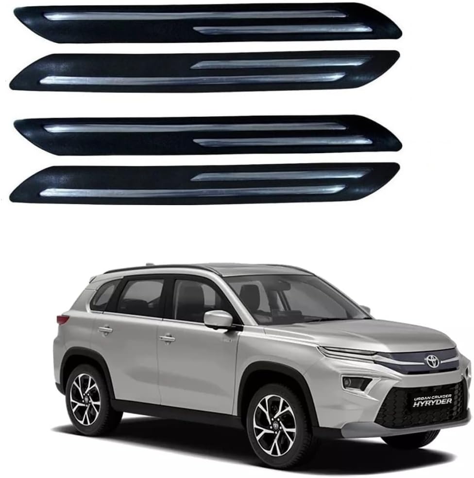 Auto Addict Bumper Protector Car Rubber Guard with Double Chrome Strip ...