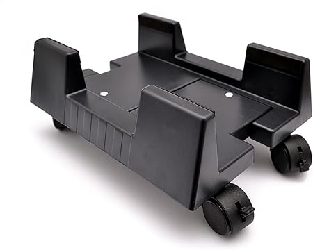 Mobile PC Computer Stand/Trolley with Locking Swivel Wheels (Black ...