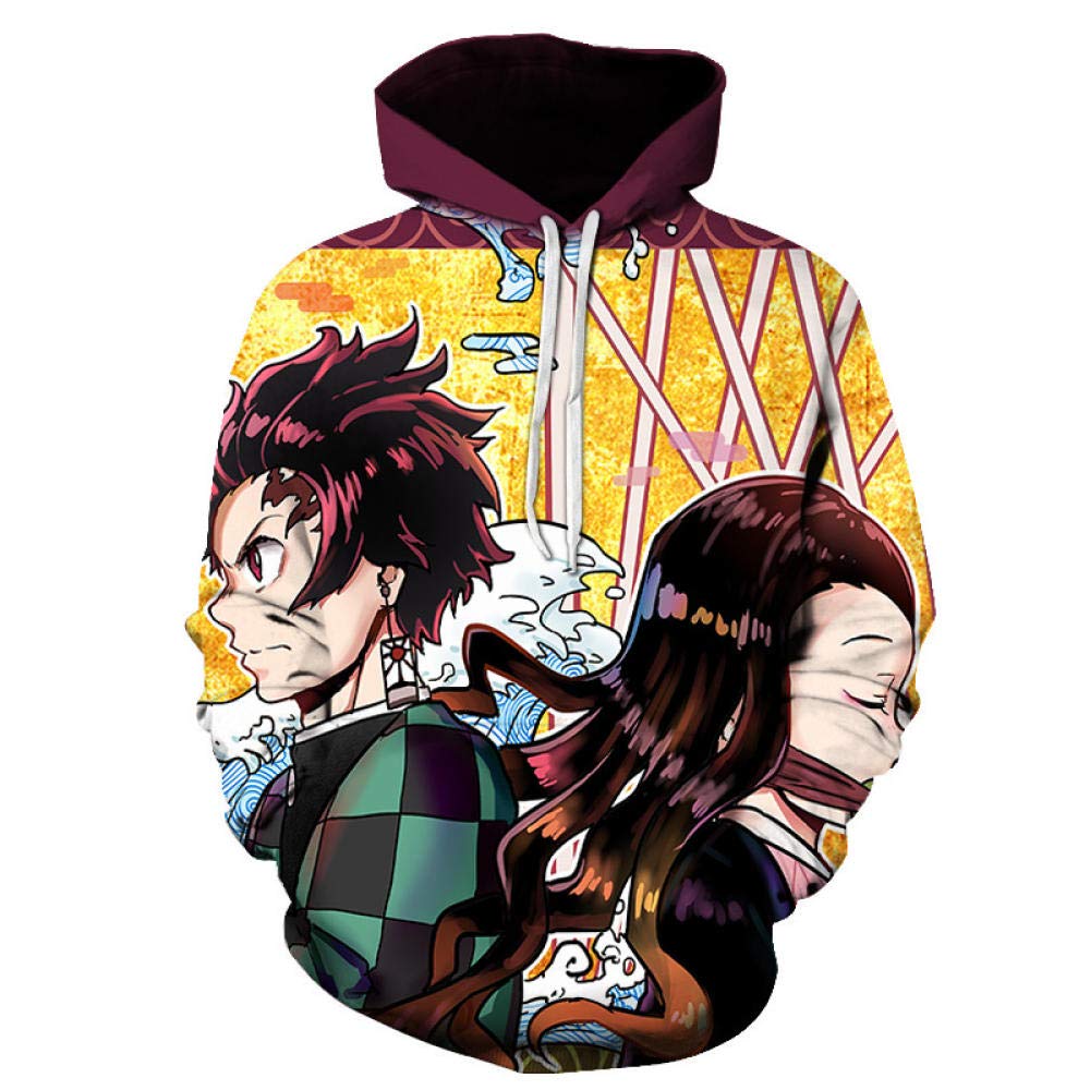 Buy Demon Slayer Hoodie Sweatshirt 3D Print Jacket Nezuko Tanjiro ...