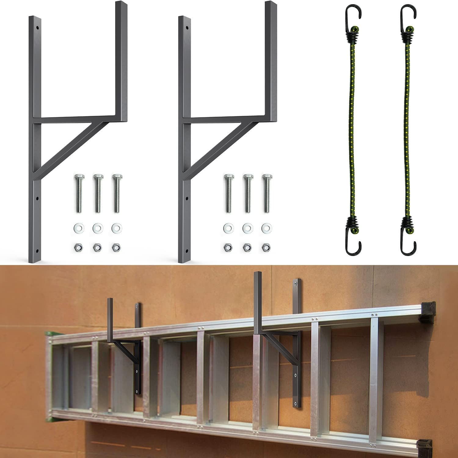 Amazon.com: Heavy Duty Side Mount Trailer Ladder Rack for Enclosed ...