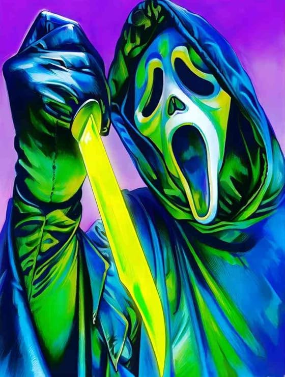 Amazon.com: Chuangyi 5D DIY Diamond Art Painting by Number Kits, Horror ...