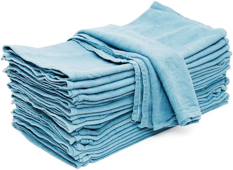Amazon.com: 24 Pieces-NEW BLUE GLASS CLEANING SHOP TOWELS/HUCK/SURGICAL ...