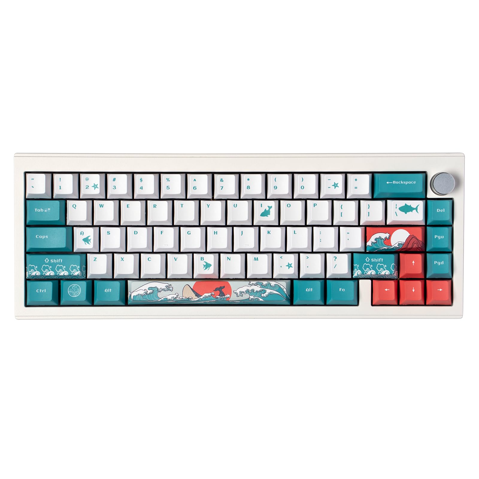 Snapklik.com : PBT Keycaps, Great Wave Japanese Keycaps,108 Keys DYE ...